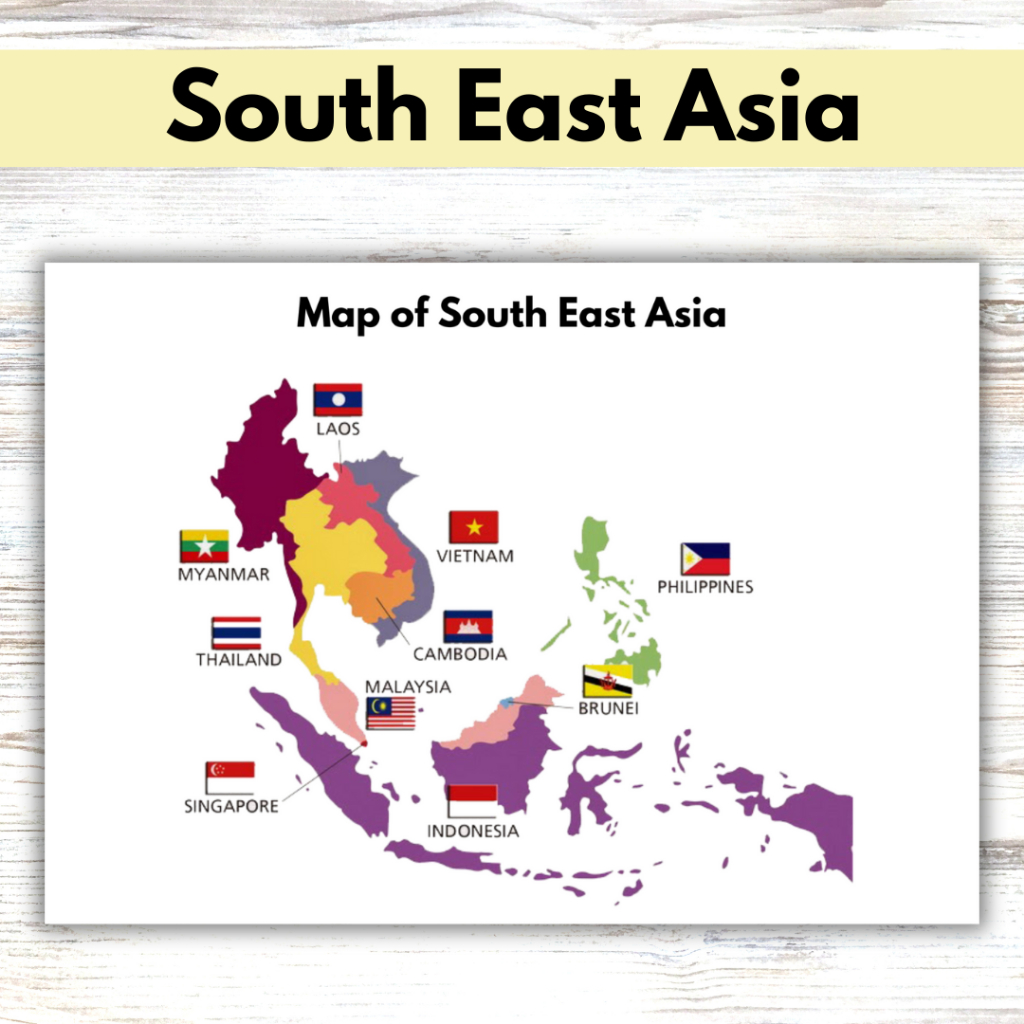Laminated A3 or A4 Continents with Countries, Educational Wall Charts ...