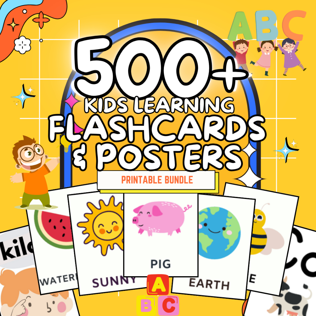500+ Printable Educational Flashcards + FREE Kids Learning Posters ...
