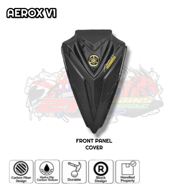 NEW!! Yamaha Aerox v1 hydro dip carbon front panel cover | Shopee Malaysia
