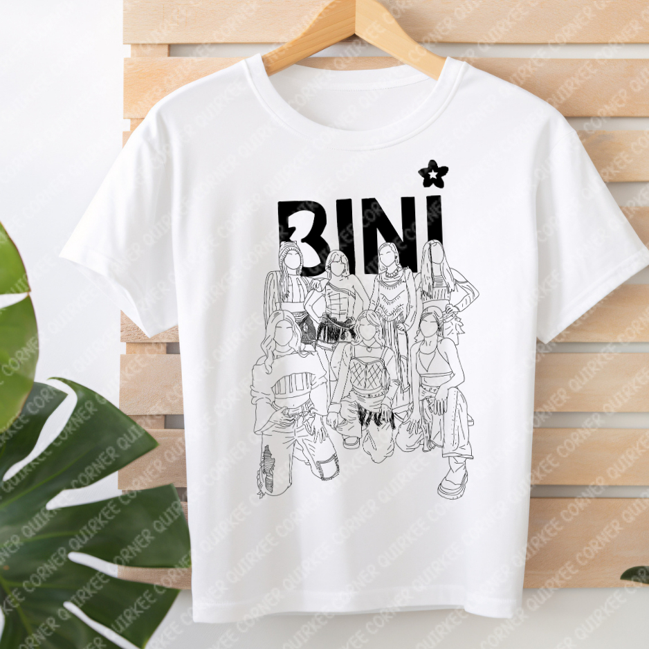 BINI Shirt Inspired Tops Cotton Spandex White BINI Tshirt Unisex (HINDI ...