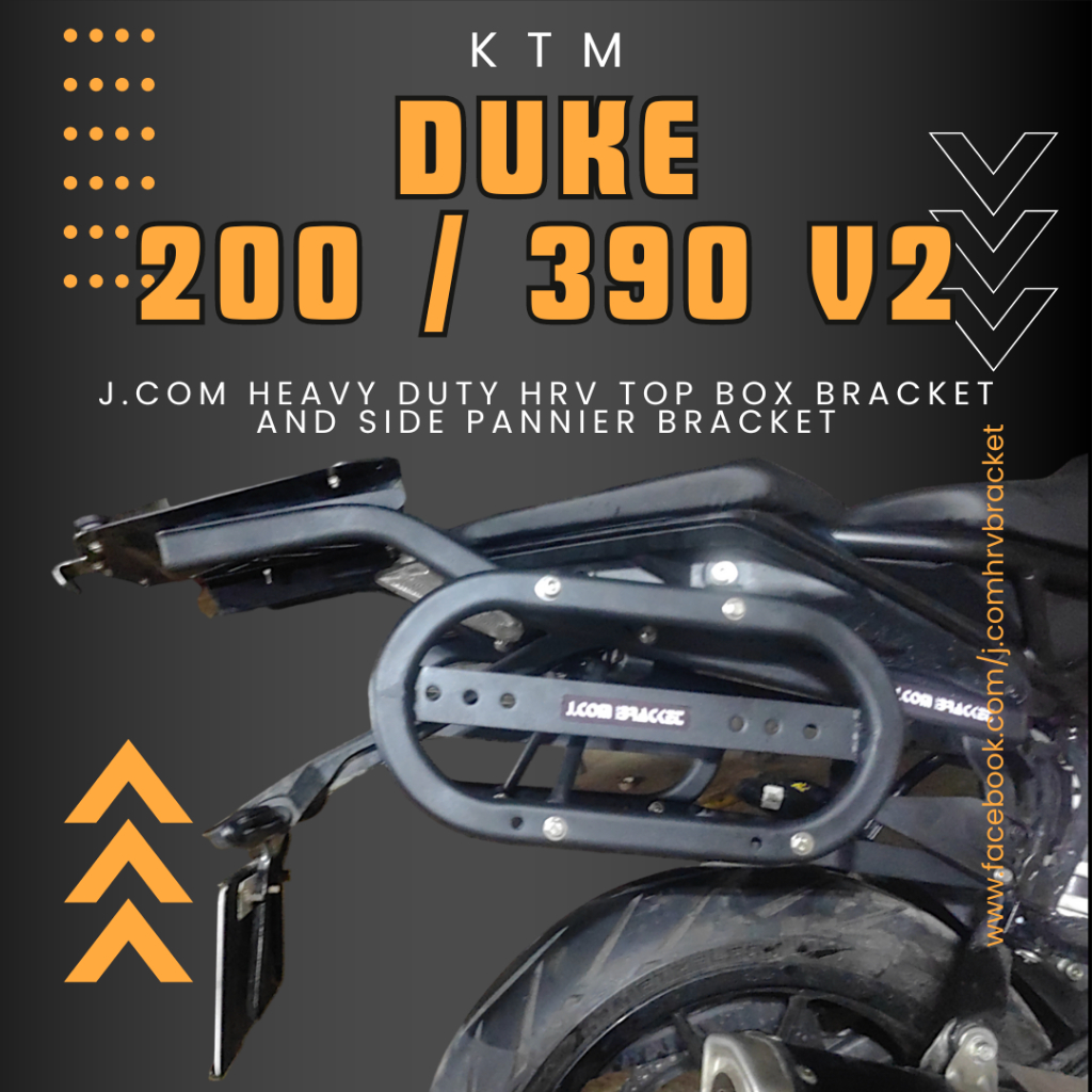 KTM DUKE 200 / 390 V2 HEAVY DUTY TOP BOX BRACKET AND SIDE PANNIER ...