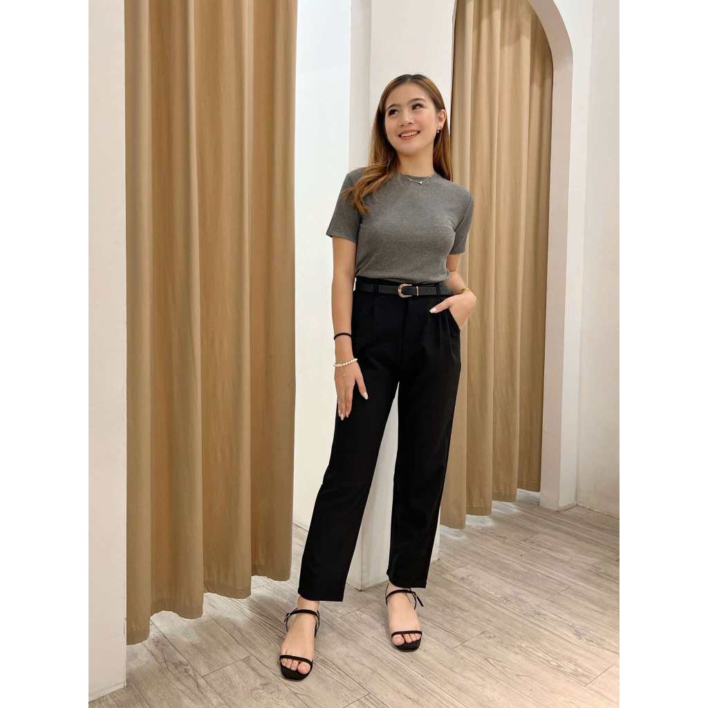 Kenji Belted Trouser Pants | Shopee Malaysia