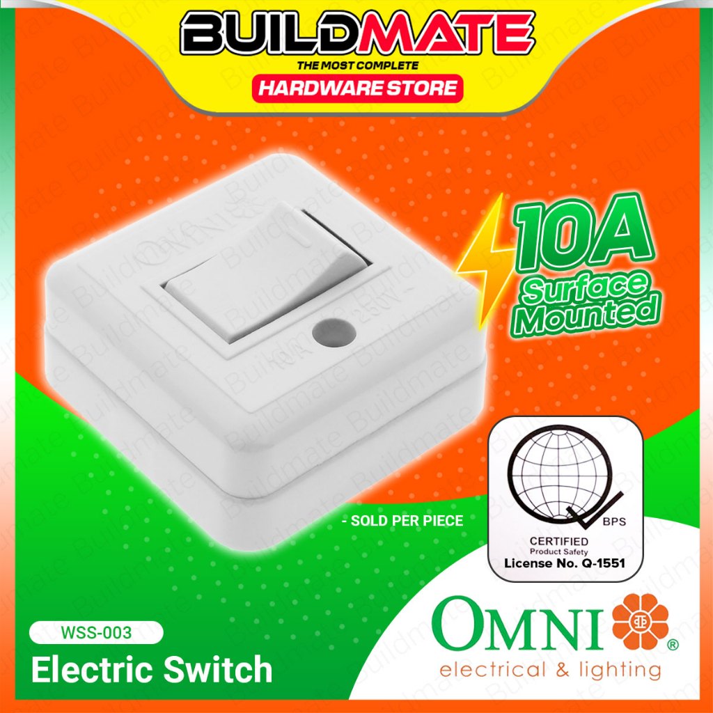 BUILDMATE Omni Surface Mounted Convenience Switch 10A 250V Wall ...