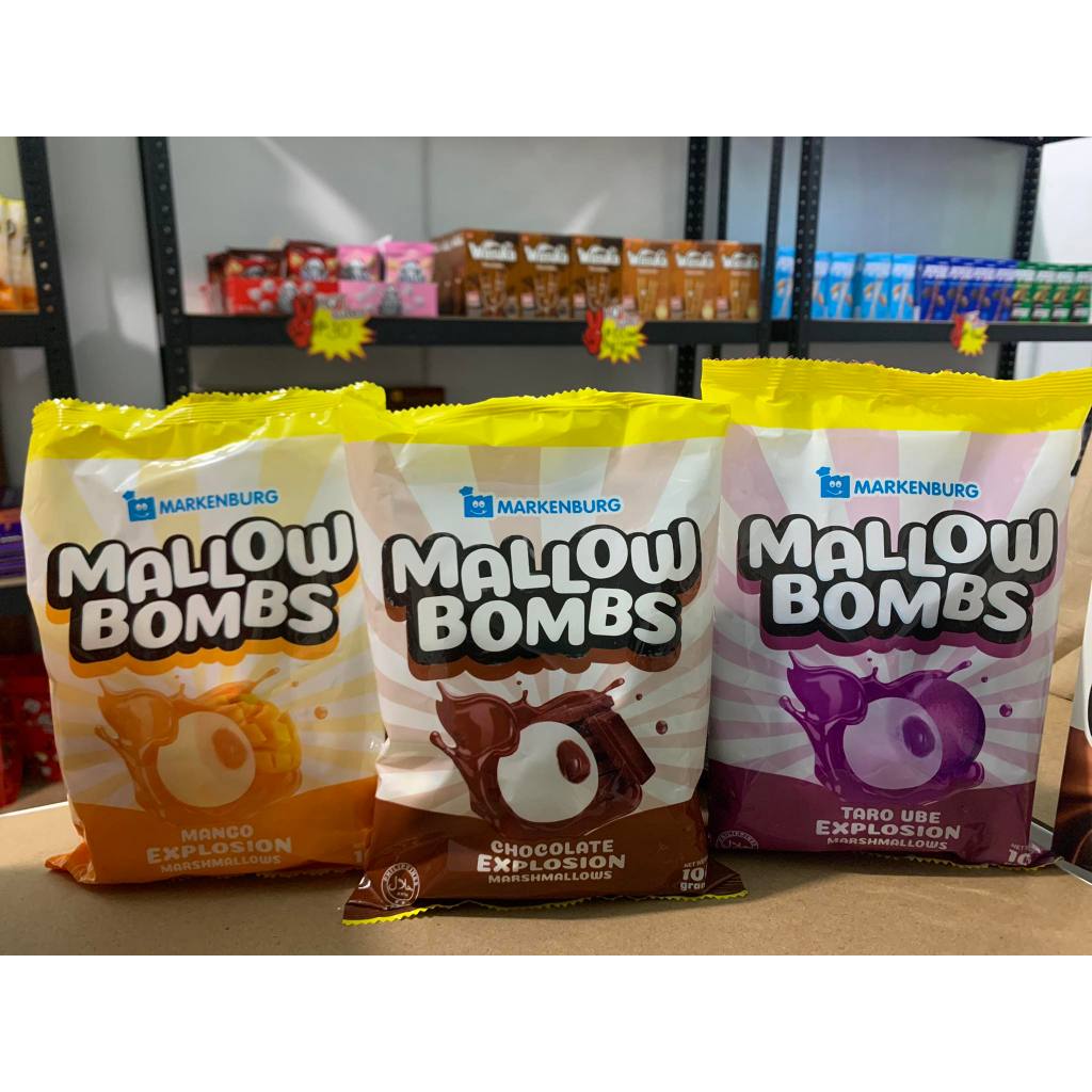 Mallow Bombs Mix Flavours 100g (Chocolate / Mango / Ube) | Shopee Malaysia