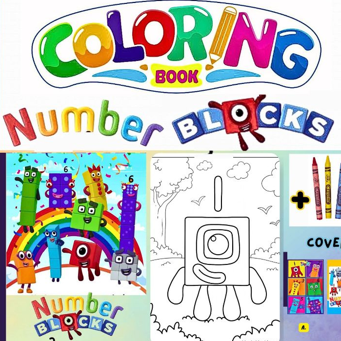 NUMBERBLOCKS COLORING ACTIVITY BOOK – FUN & EDUCATIONAL GIFT, BIRTHDAY ...
