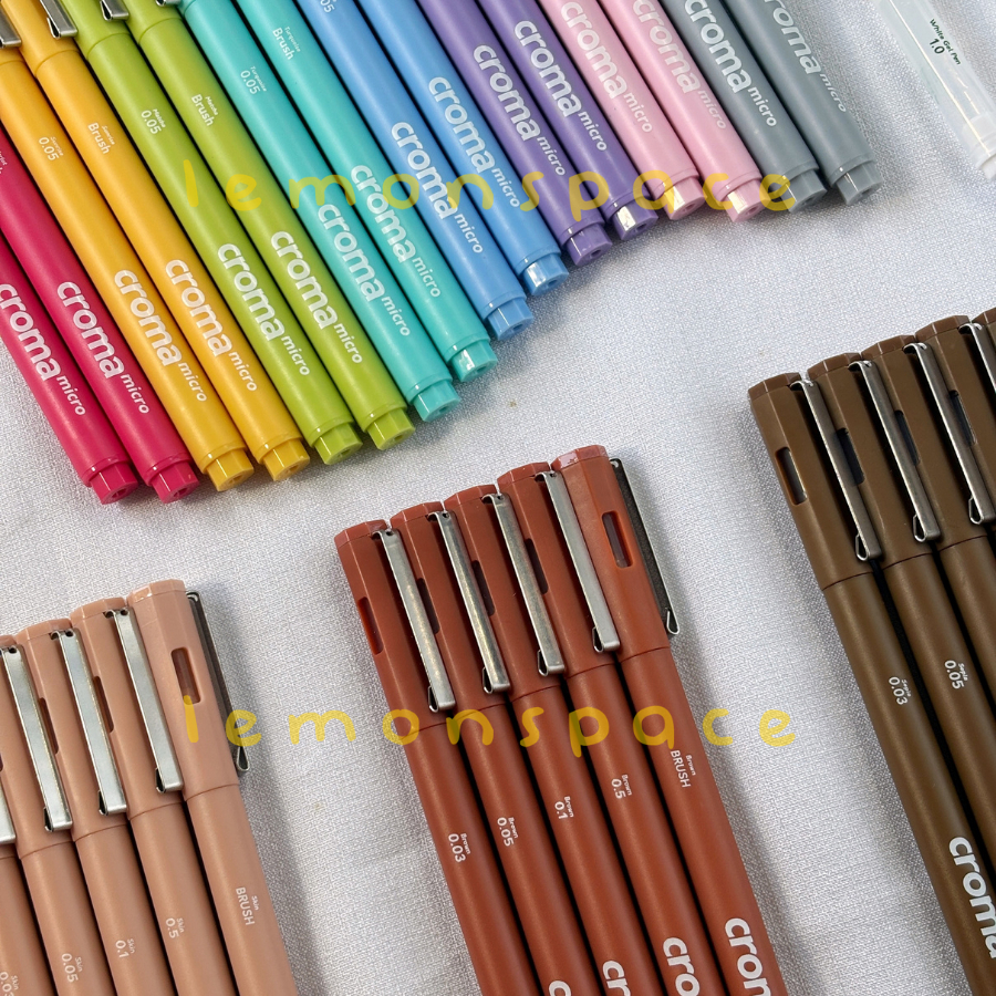 Croma Waterproof Colored Skin tone Pen Outliner Ink Fineliner 0.05 0.1 ...