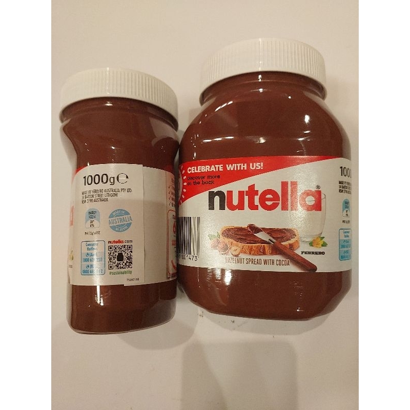 Nutella Hazelnut Chocolate Spread with Cocoa, 1KG & 750g - Biggest Jar ...