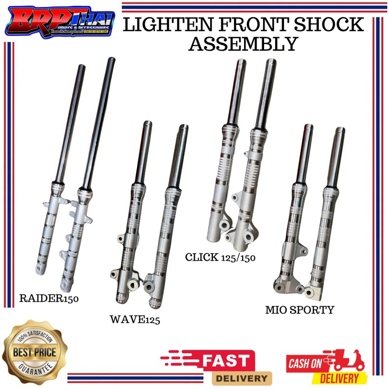 LIGHTEN FRONT SHOCK ASSEMBLY FOR MOTORCYCLE MIO SPORTY / WAVE125 / CLICK 125 150 / RAIDER 150 ...