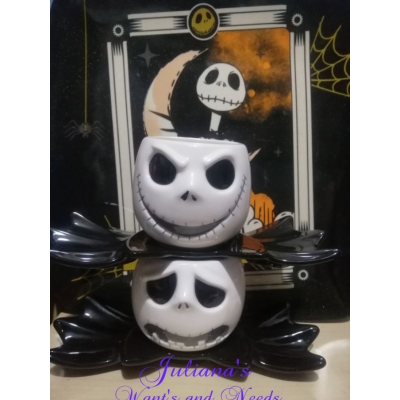 Jack Skellington ceramic tea cup and tray Disney x Sango | Shopee Malaysia