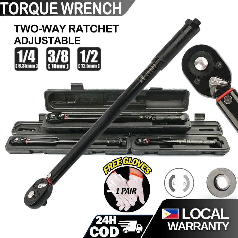 Torque Wrench Set 1/2'' 3/8'' Square Drive Bicycle Torques Key Two-way ...