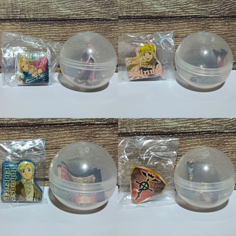 Bandai Square Enix Full Metal Alchemist Gashapon Pins Collection 2cm ...