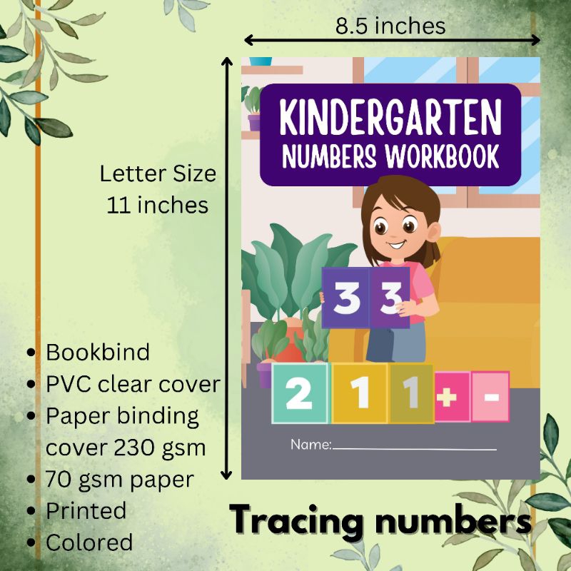 Number Workbook Preschoolers and Kindergarten Tracing and Counting ...