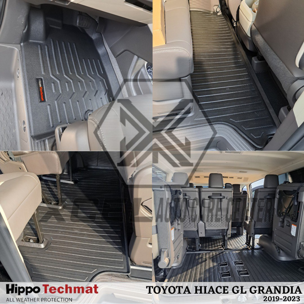 TOYOTA HI-ACE GL GRANDIA 2019-2024 HIPPO TECHMAT PRO DEEP DISH CAR MATS ...