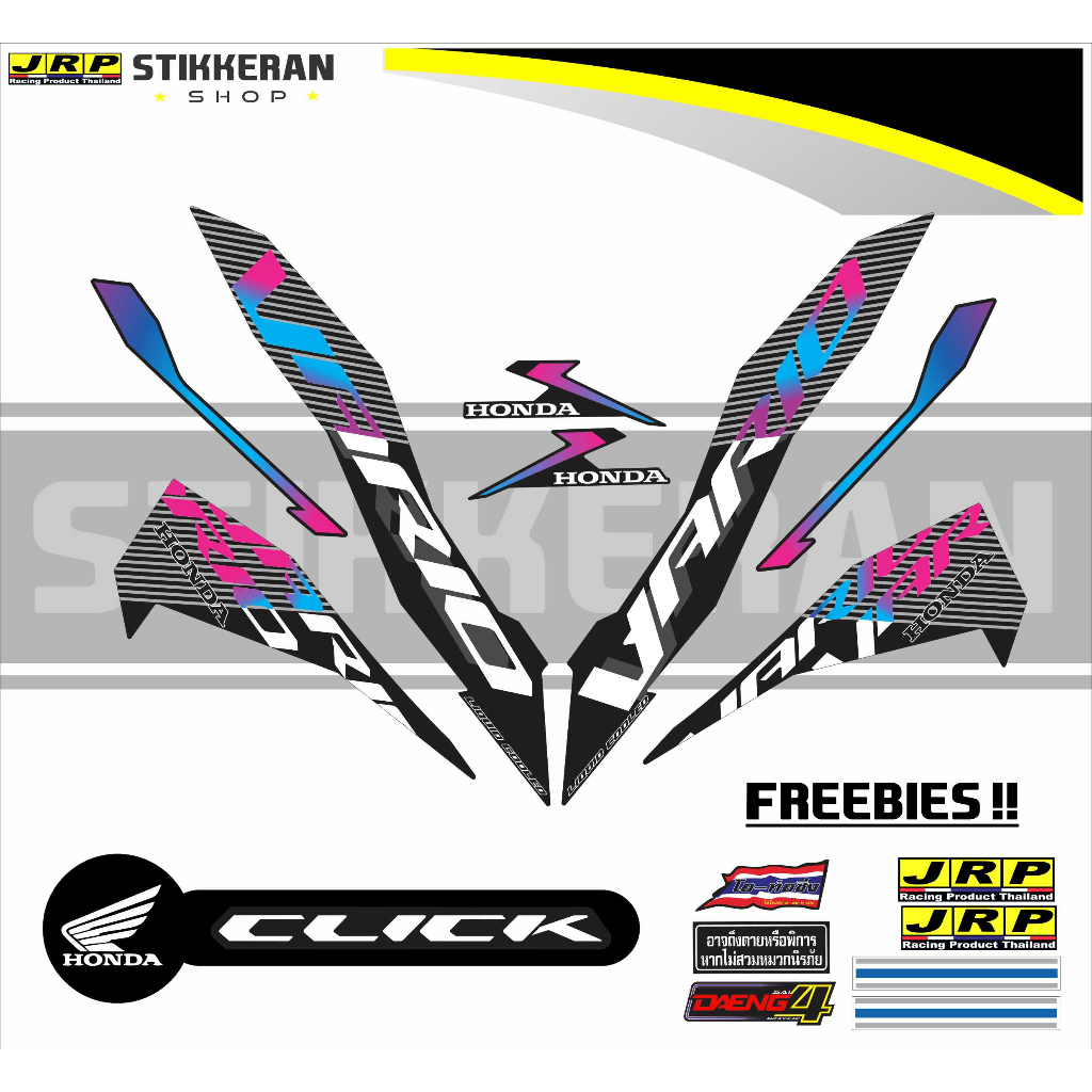 CLICK 125 V3 VARIO 2023 NEW DECALS DESIGN | Shopee Malaysia