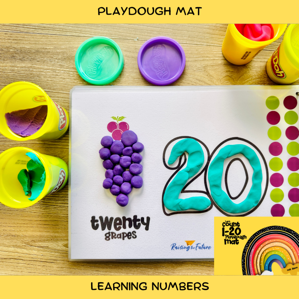 Learning Numbers: Let's Count 1-20 Playdough Mat | Shopee Malaysia