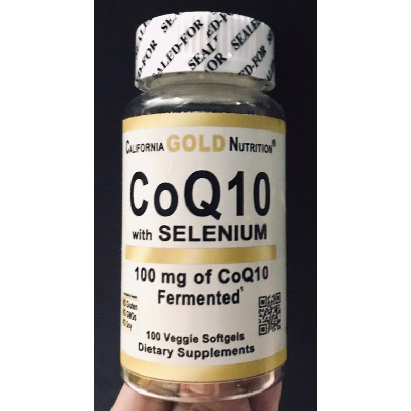 100mg CoQ10 with Selenium 100 Veggje Softgels California Gold Nutrition Coenzyme Q10 with ...