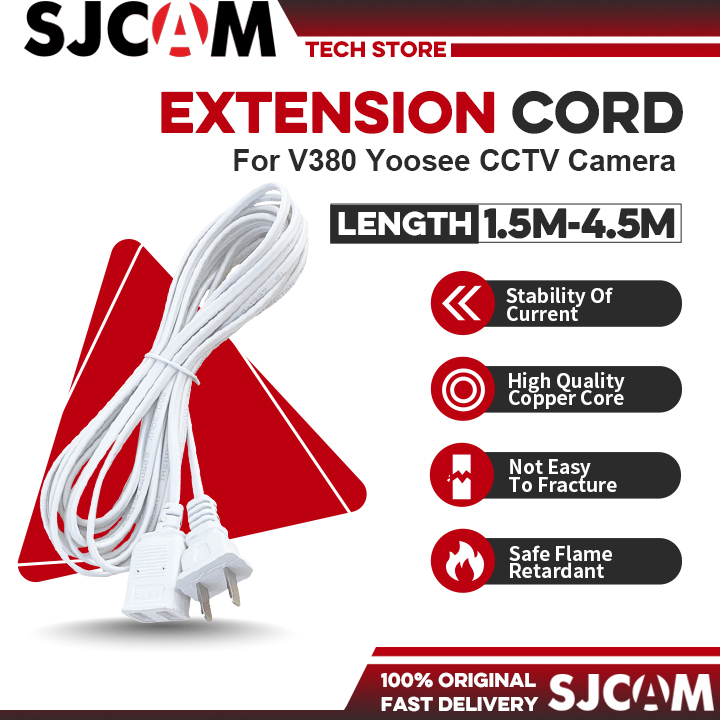 SJCAM V380 Pro Network Security CCTV Extension Cord Home Surveillance ...
