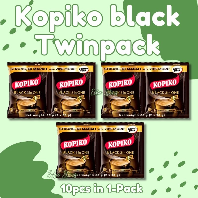 Kopiko Black 3in1 Coffee Twinpack 10pcs per pack | Shopee Malaysia