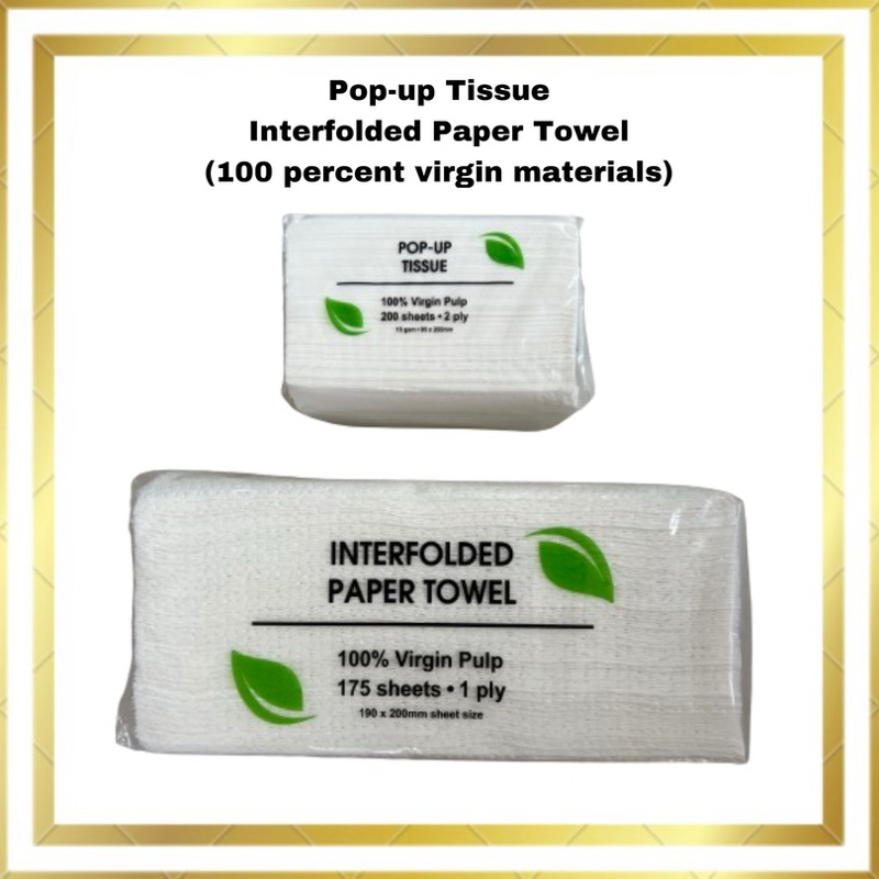 Pop-up Tissue Paper Towel 100 percent Virgin Materials | Shopee Malaysia