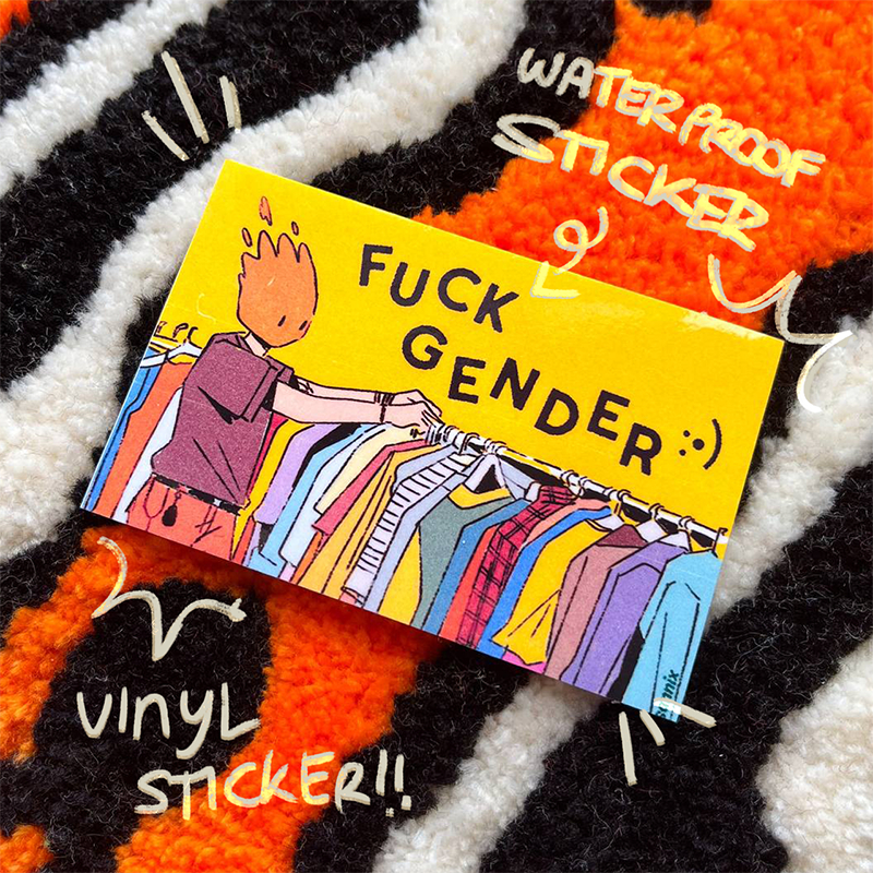 Eff Gender Vinyl Waterproof Sticker | Laptop and Tumbler stickers ...
