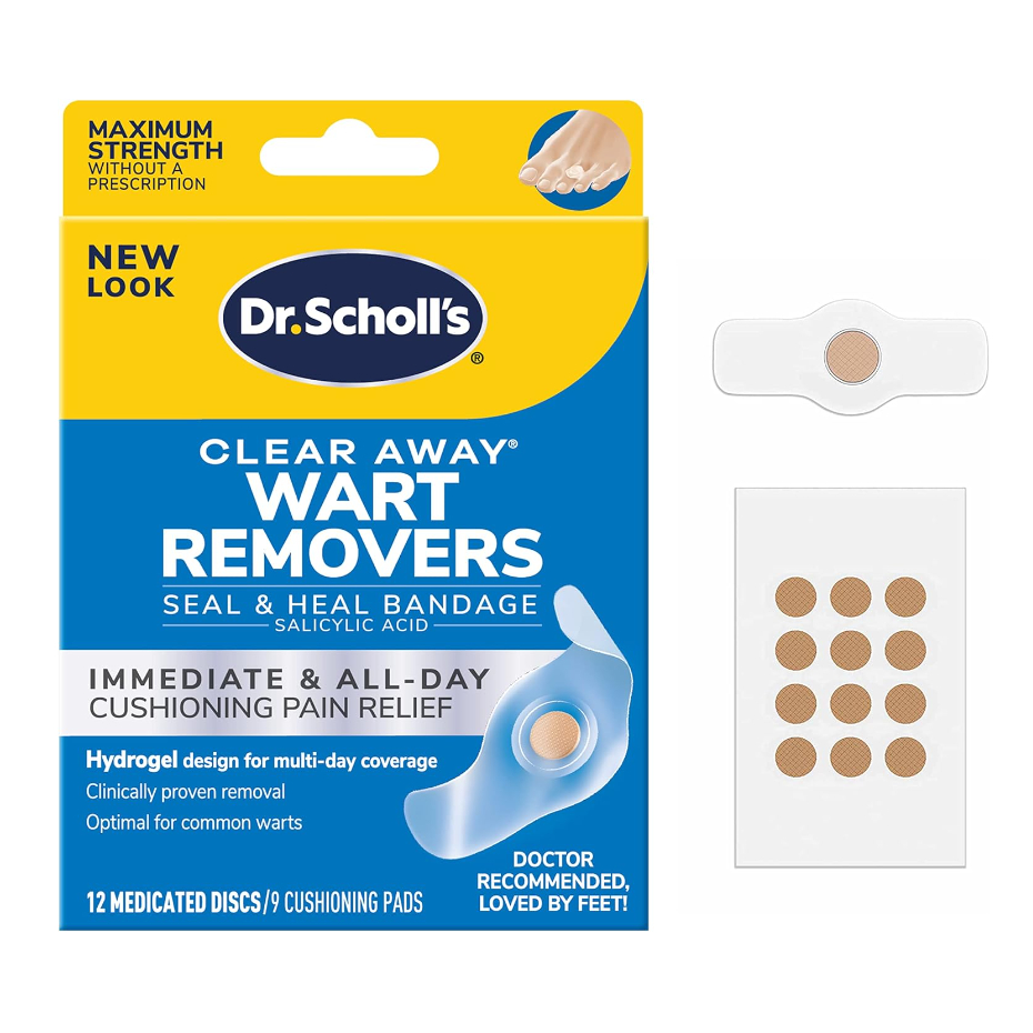Dr. Scholl's Clear Away Common Warts Remover Removal Hydrogel Bandage ...