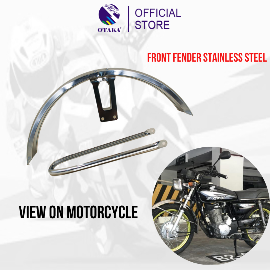 MOTORCYCLE OTAKA FRONT FENDER STAINLESS STEEL TMX BARAKO STX RS100 HD3 ...