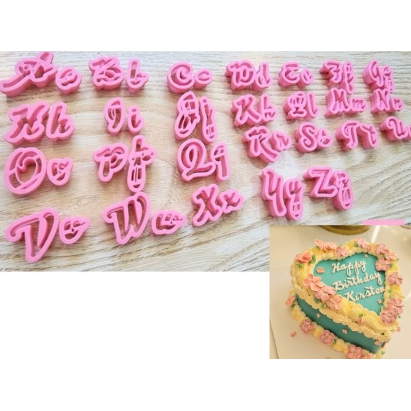 Calligraphy Letter Cutter Uppercase and Lowercase Font Size 3/4 inches ...