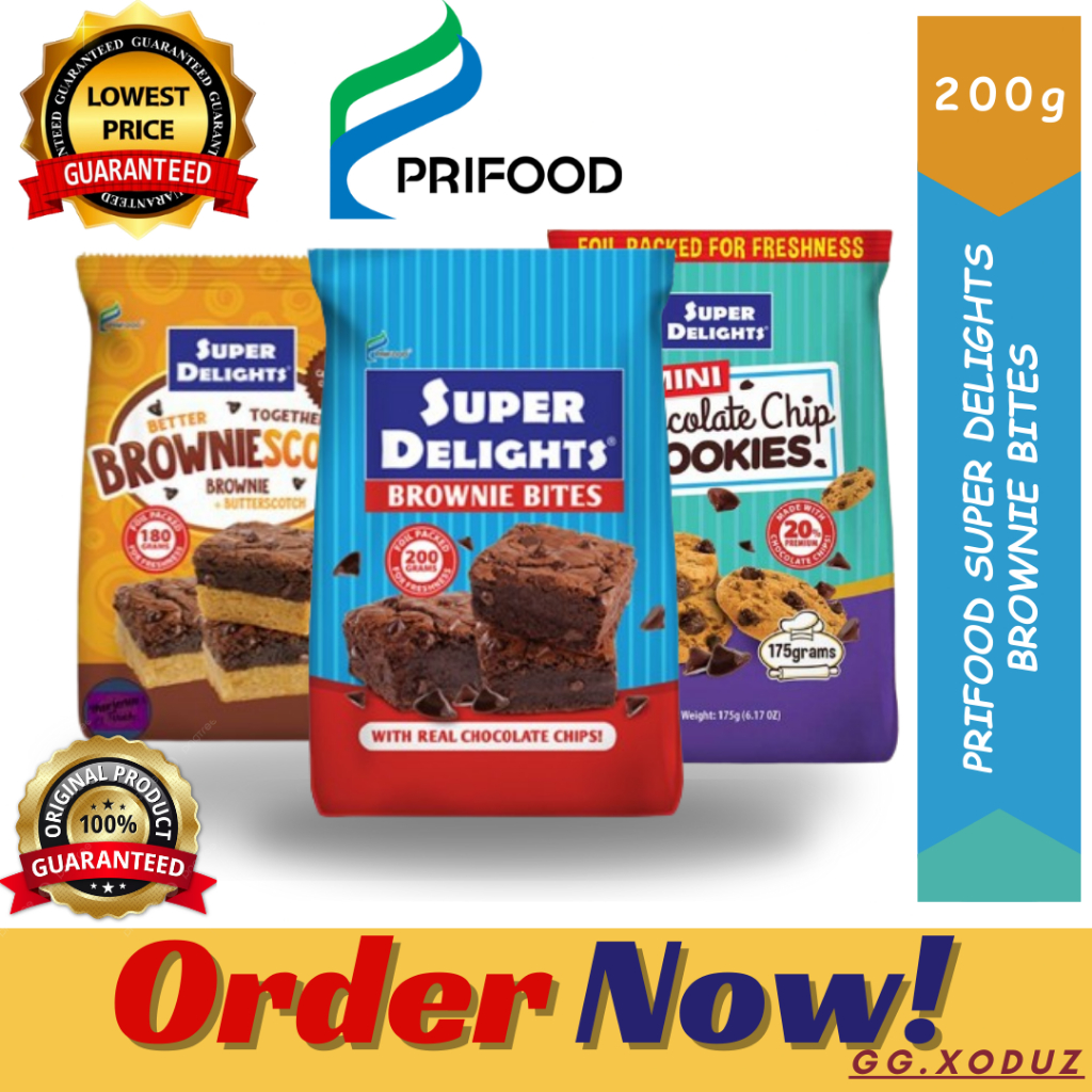 PRIFOOD SUPER DELIGHTS BROWNIE BITES 200g Pack | Shopee Malaysia