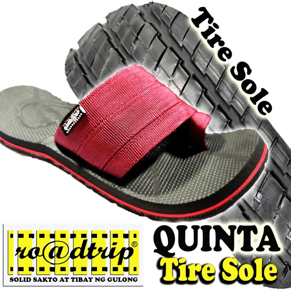 ROADTRIP One Finger Quinta mens Marikina made Tire sole slippers for ...
