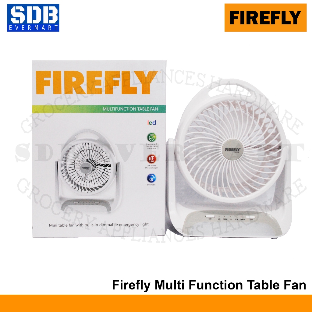 Firefly-Table Fan With USB and DC Socket Mini Table Fan-[FEL628]-1pc ...