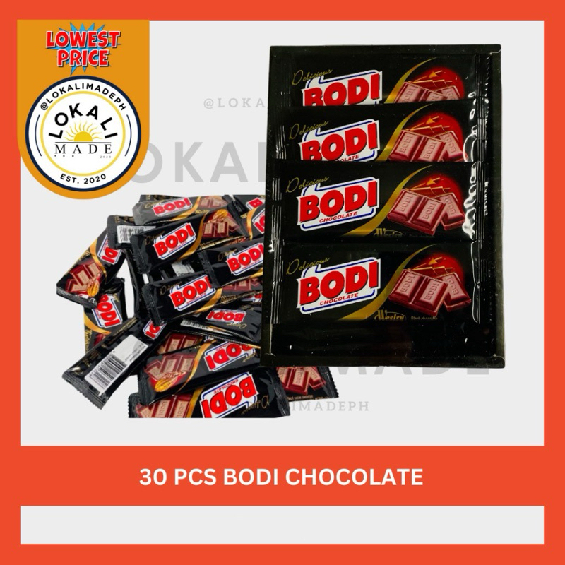 BODI Chocolate Bar Per Piece Cookies and Cream, Milk Chocolate ...