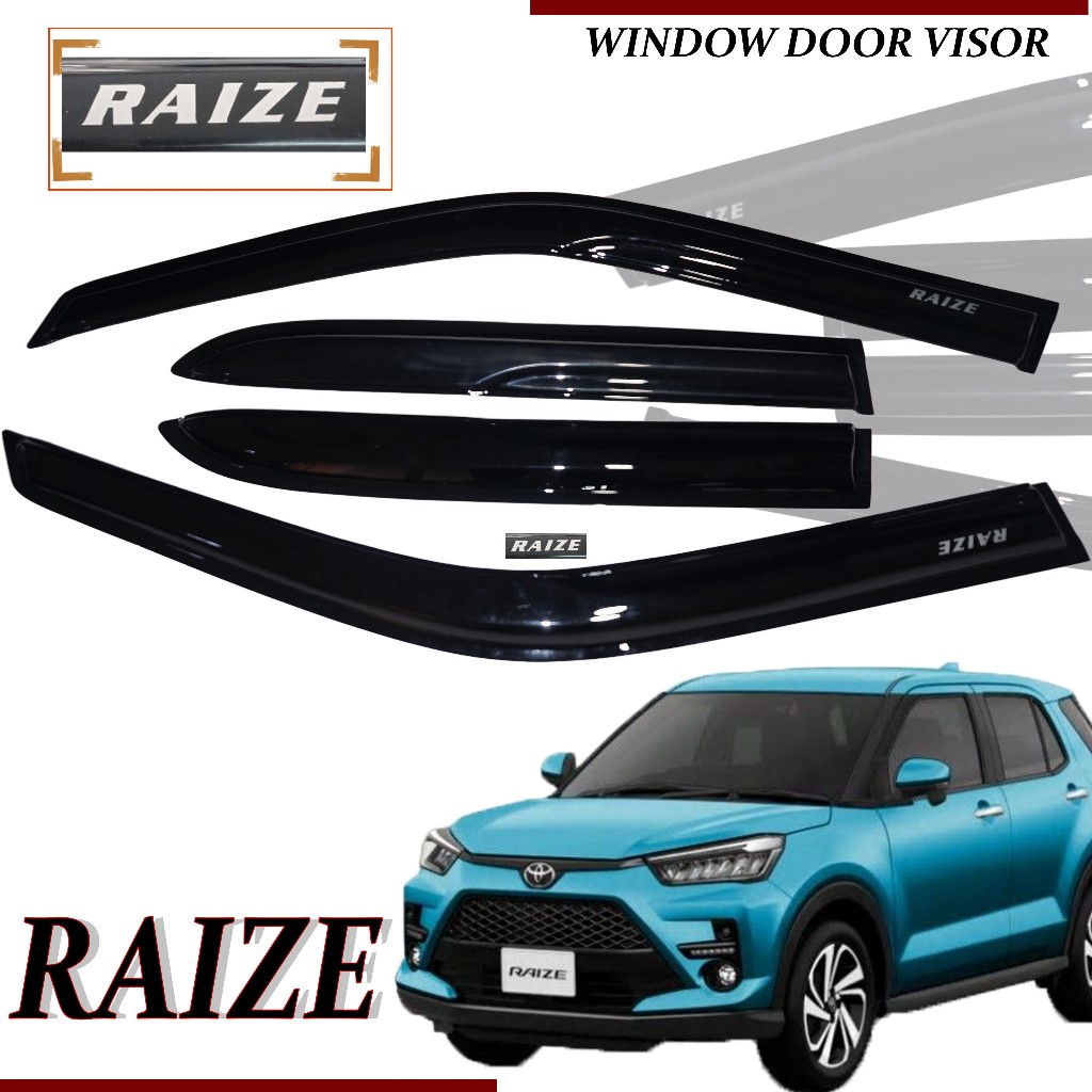TOYOTA RAIZE 2022 - 2023 Window Rain Guard Visor Rain Gutter Sun Visor ...