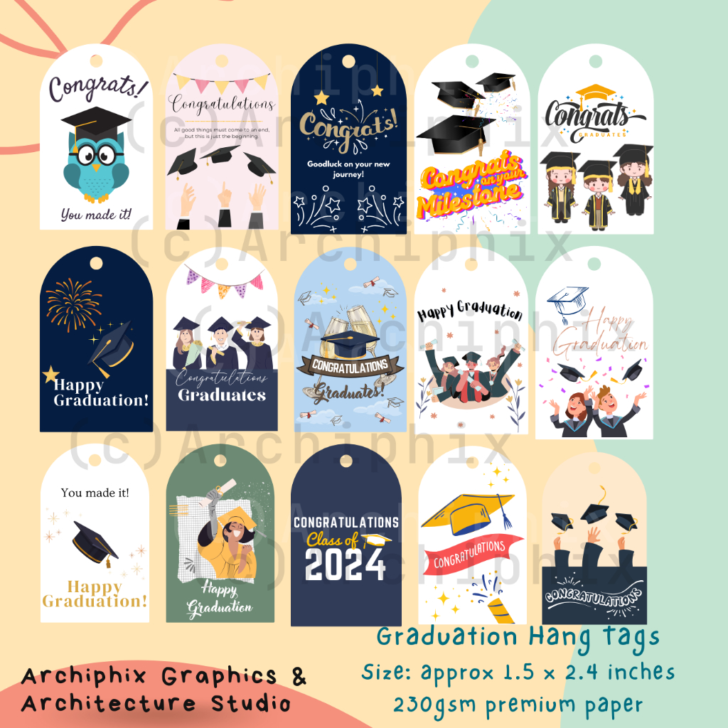 Graduation Day Hangtag With String Gift Ideas Label Celebration ...