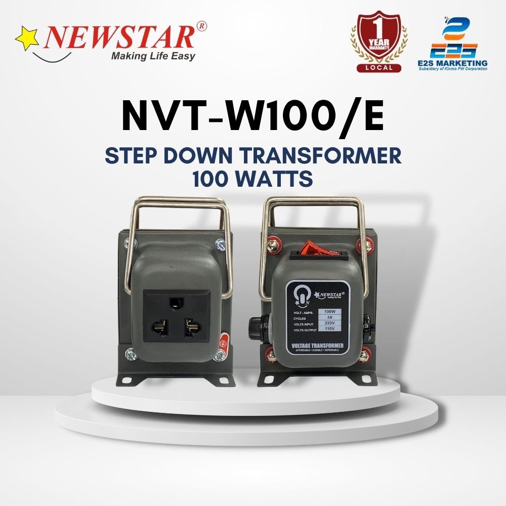 Newstar Step Down Transformer 220VAC In 110VAC Out 100Watts NVT-W100/E ...