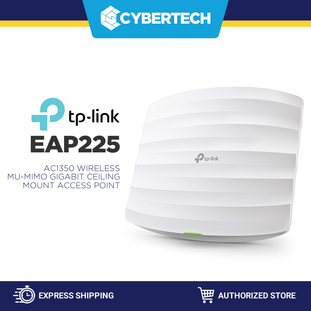 Cybertech TP-Link EAP225 AC1350 Wireless MU-MIMO Gigabit Ceiling Mount Access Point | Shopee ...