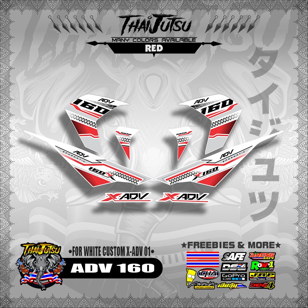 ADV 160 DECALS ( FOR WHITE CUSTOM X-ADV 01 )【ThaijutsuStickers ...