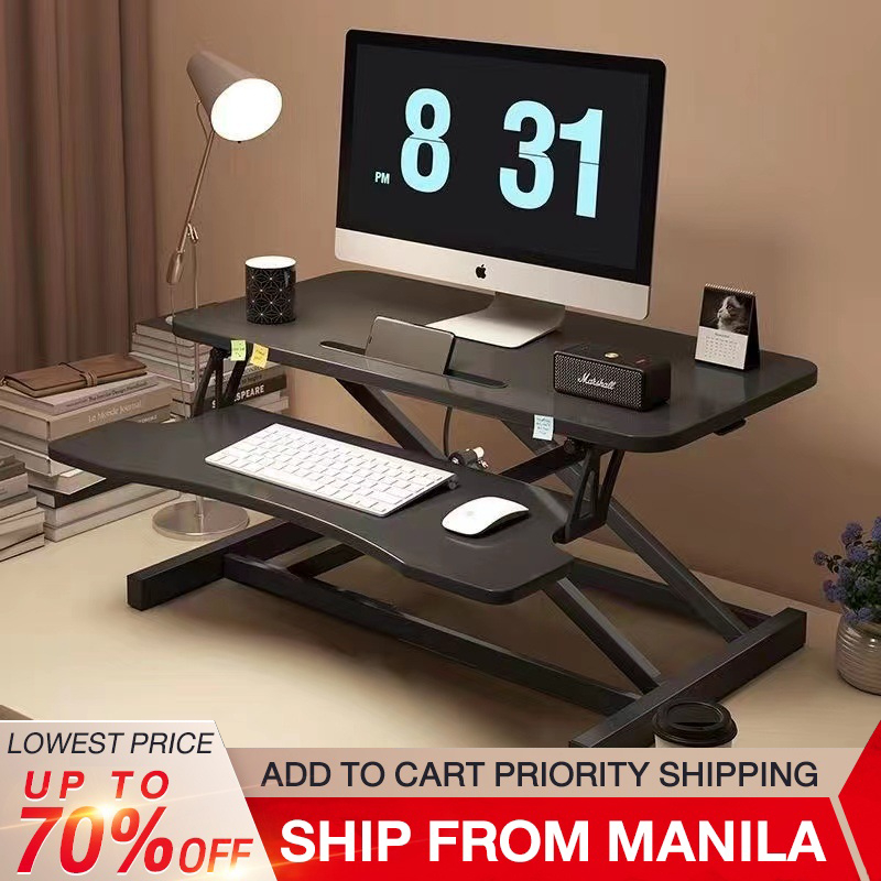 BAIERDI Desk Lift 32 in. Standing Workstation Promise Lift Desk with ...