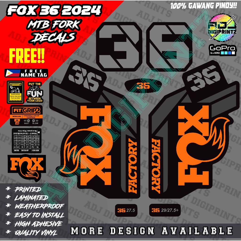 FOX 36 FACTORY 2024 Fork Decals Sticker | Shopee Malaysia