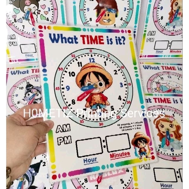 WHAT TIME IS IT Laminated Clock Telling Time - What's the Time - A4 ...