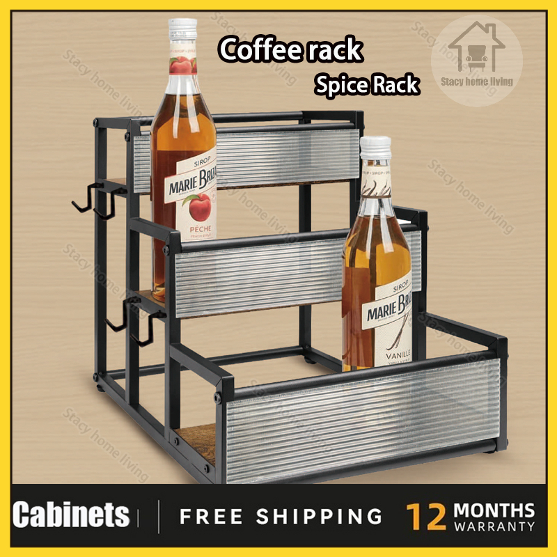 Coffee Tea Cup Cabinet coffee rack organizer coffee table coffee bar ...