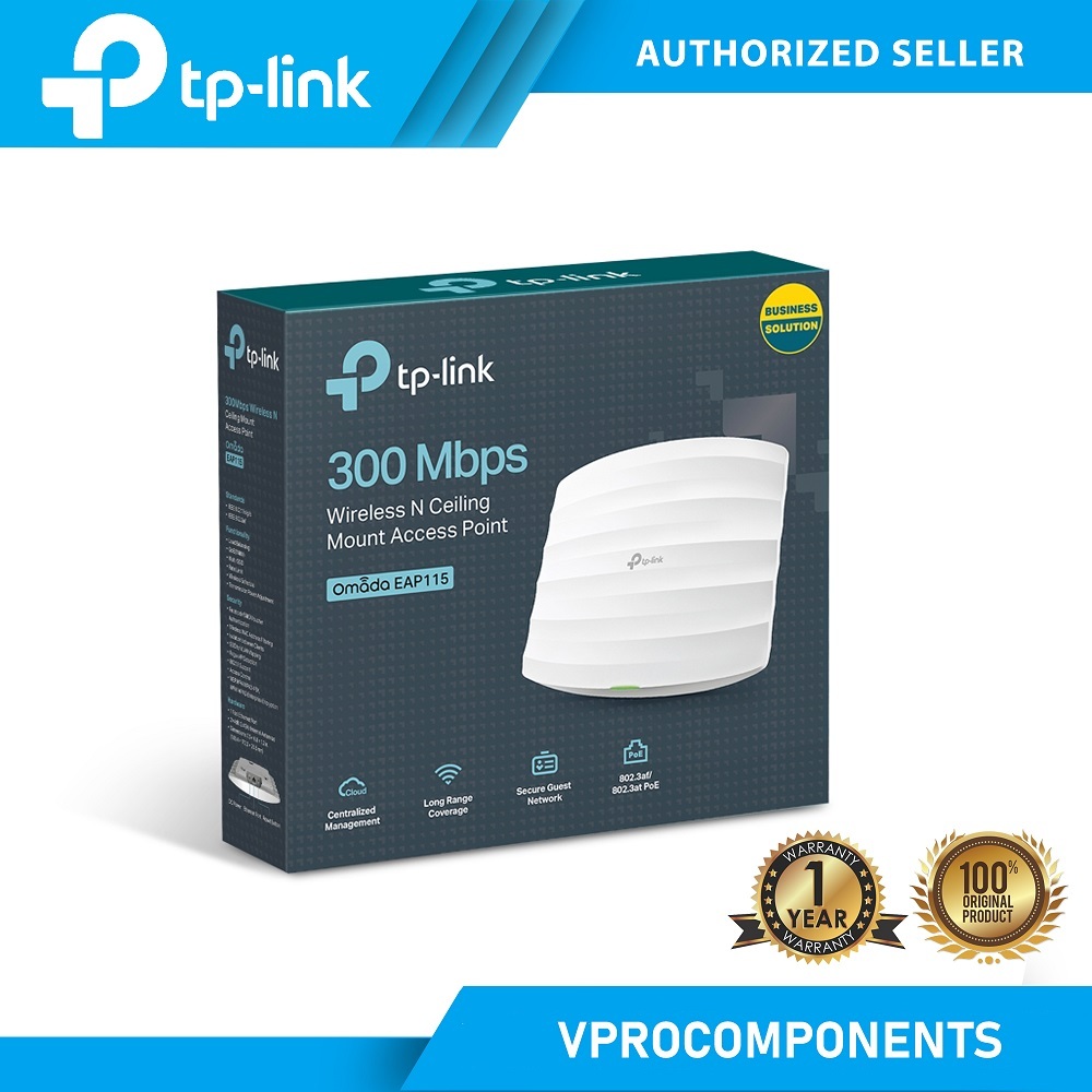 TP-Link EAP115 300Mbps Wireless N Ceiling Mount Access Point | Shopee ...