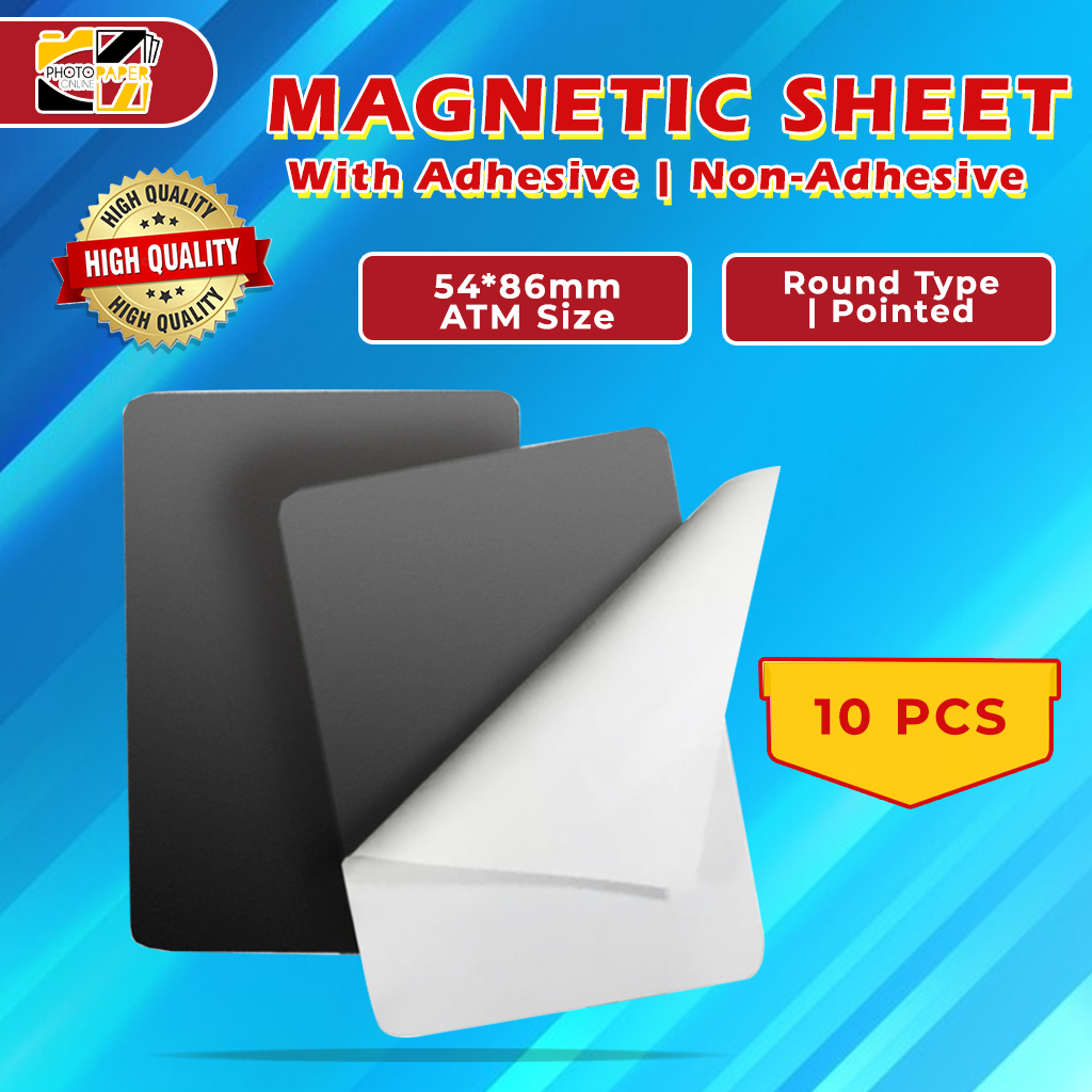 10PCS ATM Size Magnetic Sheet Ref Magnet for Birthday or Souvenir With Adhesive | Non-Adhesive ...