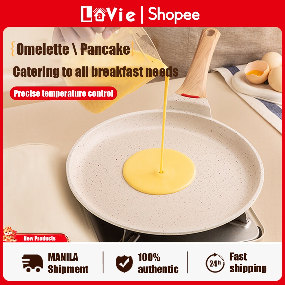 Lavie NonStick Frying Pan Medical Stone Round Flat Crepe PanCake Pan ...