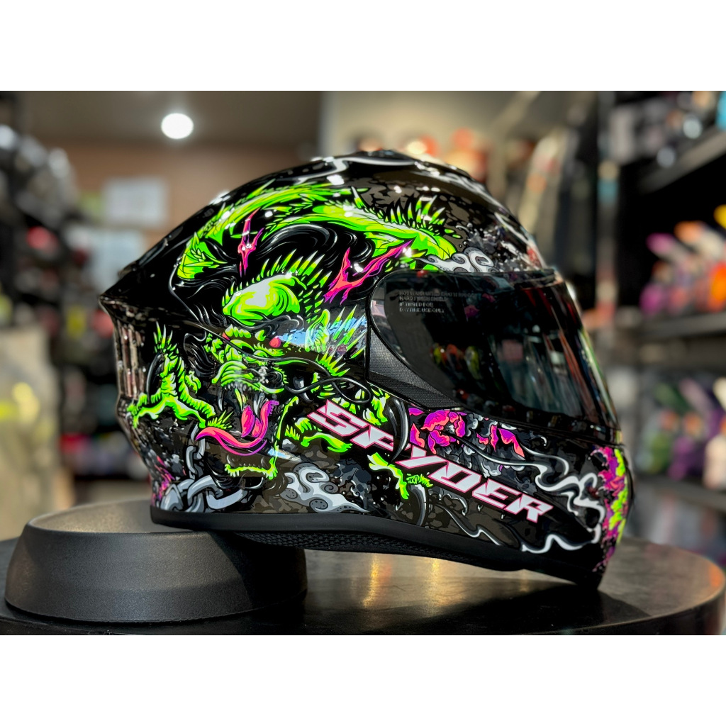 Spyder Shift 3 Ryujin Full Face Dual Visor Helmet with Free Extra Clear ...