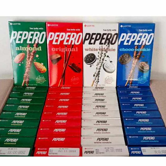 Lotte Pepero mix. Almond 10,Choco Cookie 10, Orignal 10 ,Strawberry ...
