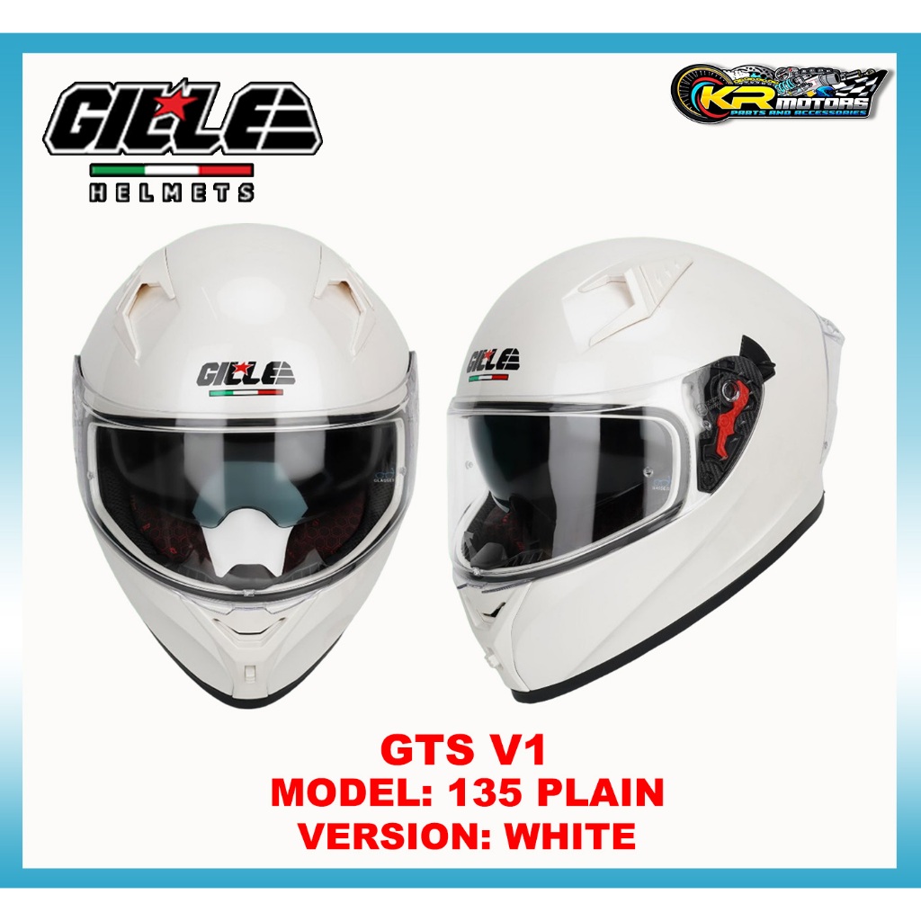 Gille Helmet 135 GTS V1 PLAIN Motorcycle Helmets Full Face Dual Visor Free Iridium Lens | Shopee ...