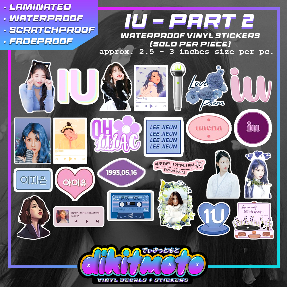 [dikitmoto] KPOP IU Part 2 Lee Ji Eun Uaena Lilac Blueming Waterproof ...