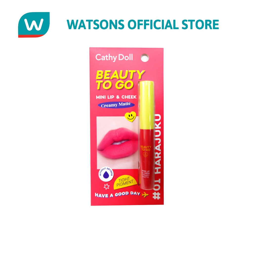 CATHY DOLL Beauty to Go Mini Lip and Cheek Creamy Matte 01 Harajuku 0.6g | Shopee Malaysia