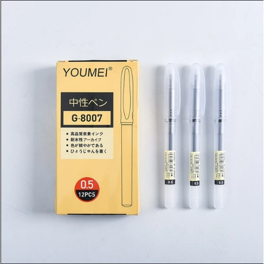 ZH555 12pcs/box 0.5mm Black-ink Gel Pen Ballpens Sign pen | Shopee Malaysia