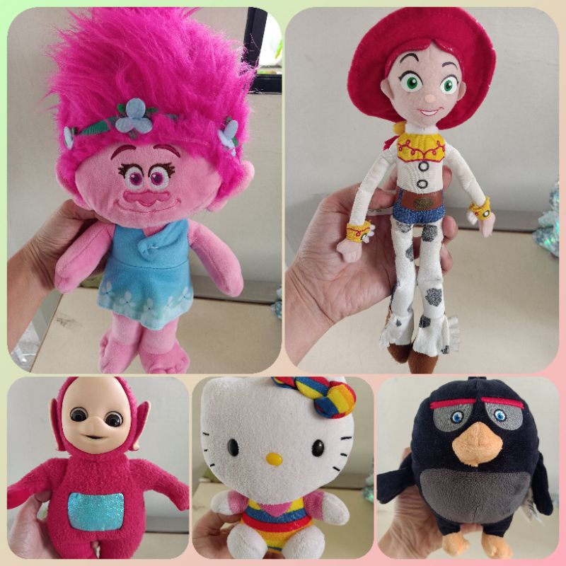 Preloved Character Plushies Trolls,Toy Story,Hello Kitty,Angry Birds ...